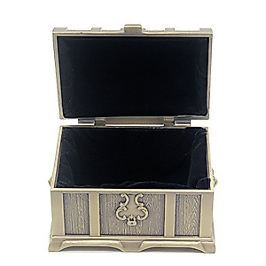 AVESON Rectangle Vintage Metal Treasure Chest Trinket Jewelry Box Gift Box Ring Case for Girls Ladies Women, Medium, Bronze