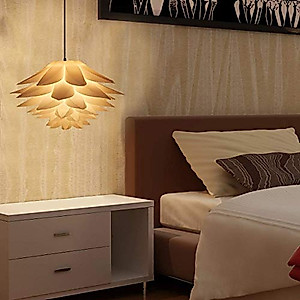 DIY Kit Lotus Chandelier IQ PP Pendant Lampshade Suspension Ceiling Pendant Chandelier Light Shade Lamp for Holiday,Living Room,Bedroom,Study,Dining Room Decor Lighting