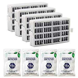 W10311524 AIR1 Refrigerator FreshFlow Air Filter Replacement for Whirlpool Kenmore Refrigerator, 4 Pack, White