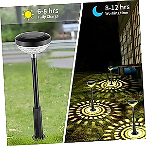 Outanaya 2 Pcs Solar Projector Lamp Outdoor Landscape Lights Outdoor Garden Lights Decorative Solar Lights Outdoor Night Light Solar Stake Lights LED Landscape Lights Yard Solar Light Abs