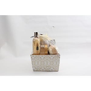 Spa Gift Basket for Women, Spa Luxetique Spa Gift Set for Women - Vanilla Scented Bath Set, 12 Pcs Relaxing Home Spa Kit with Essential Oil, Bath Salts, Body Scrub, Spa Kits for Women