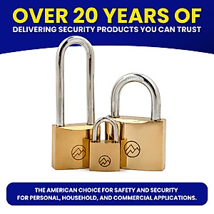 Mountain Series (BP200-KD) Solid Brass Padlocks, 2" Wide Keyed Different