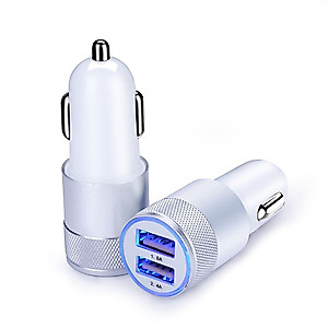 Car Charger,Sicodo 3.4A 2 Pack USB Smart Port Charger Compatible with iPhone 16 15 14 13 12 SE 11 X Pro, Max, Samsung Galaxy S24 S23 S22 S21 S20, Note20 10, LG V60 V50 V40,Google Pixel,iPad Pro