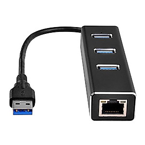 Silverstone SST-EP04B USB 3.1 Gen1 Compatible, 3-Port Hub/LAN Adapter