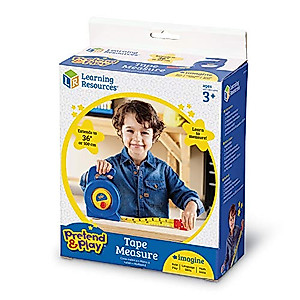 Learning Resources Pretend Play 3" Long Tape Measure - Ages 3+ Kids Measuring Tape, Measuring Tape Retractable, Educational Toys for Kids