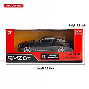 RMZ City 1:36 Diecasting Alloy Car Model Bentley Continental GT Toy Car, Pull Back Vehicles Toy Car for Toddlers Kids Boys Girls Gift Red