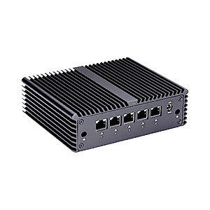 Qotom Fanless Mini PC Q750G5 with Intel Celeron J4125 2Ghz,8G RAM 256G mSATA WiFi 5 Intel I225-V 2.5G LAN Mini Computer Firewall Router
