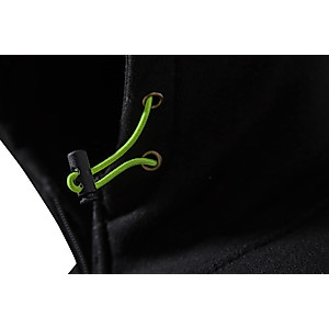 Kroivil Men Hoodies Casual Hoodies for Men with Zip Pockets Full Zip Long Sleeve Sweatshirt Sports Hooded Jacket Black