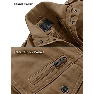 EKLENTSON Mens Winter Jackets Motorcycle Jacket Flying Jacket Winter Coat Men Windbreaker Thick Fleece Lined Jacket Men