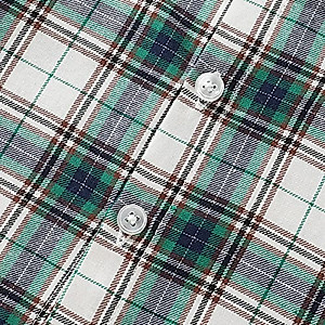 Toddler Baby Boys Clothes Short Sleeve Button Down Shirt Buffalo Plaid Blouse Top Summer Outfits(Green Check Plaid,12-18 Months)