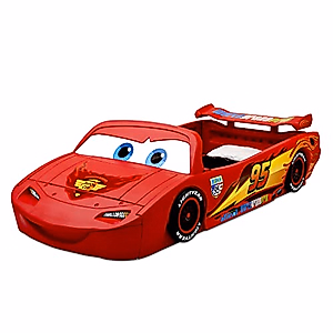 Disney/Pixar Cars Lightning McQueen Toddler-To-Twin Bed with Toy Box by Delta Children