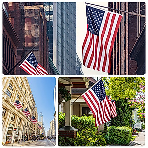 VICDRIA American Flag 8x12 Outside, US Flags for Outdoor Indoor, Heavy Duty Durable, Deluxe Embroidered Stars, Brass Grommets, Sewn Stripes, Vivid Color, Fade Resistant and waterproof