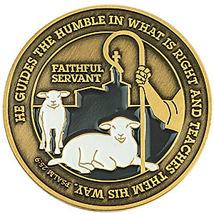 Pastors Coin, Pastor Appreciation Gift for Men and Women, Preacher Gifts, Humble Servant Token for Ministers, for Pastors Wife, Bishops, and Priests, Christian Religious Prayer Token