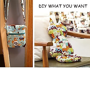 Hanjunzhao Cute Animals Cat Dog Fat Quarters Fabric Bundles 18 x 22 inch for Quilting Sewing Crafting