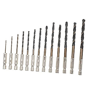 CUBTOL 13pcs 4341 Drill Bit Drill Bit for Metal Carpenter Hole Drill Wood Carving Drill Bits Woodworking Drill Bit Impact Drill Bit Set Metal Drill Bit Small Drill Bit Set Metal Suite