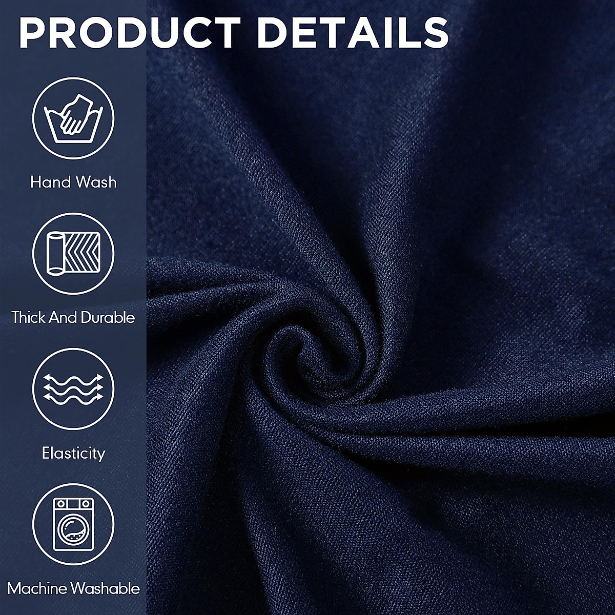 Peryiter 7 Pcs L Shape Sectional Recliner Sofa Covers 5 Seat Sectional Couch Covers Milk Silk Velvet Stretch Reclining Sofa Slipcover Furniture Protector for Living Room(Navy Blue,Milk Silk)