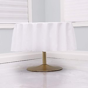Kadut White Tablecloth - 90" Inch Round White Tablecloths for Circular Table Cover in White Washable Polyester - Great for Buffet Table, Parties, Holiday Dinner & More