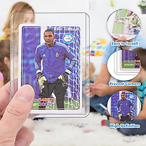 VOOVAO Toploader Clear 3" x 4" Toploaders Holder,Top Loaders for Cards,Card Protectors Hard Plastic for Baseball,Basketball,Trading Card 100ct.