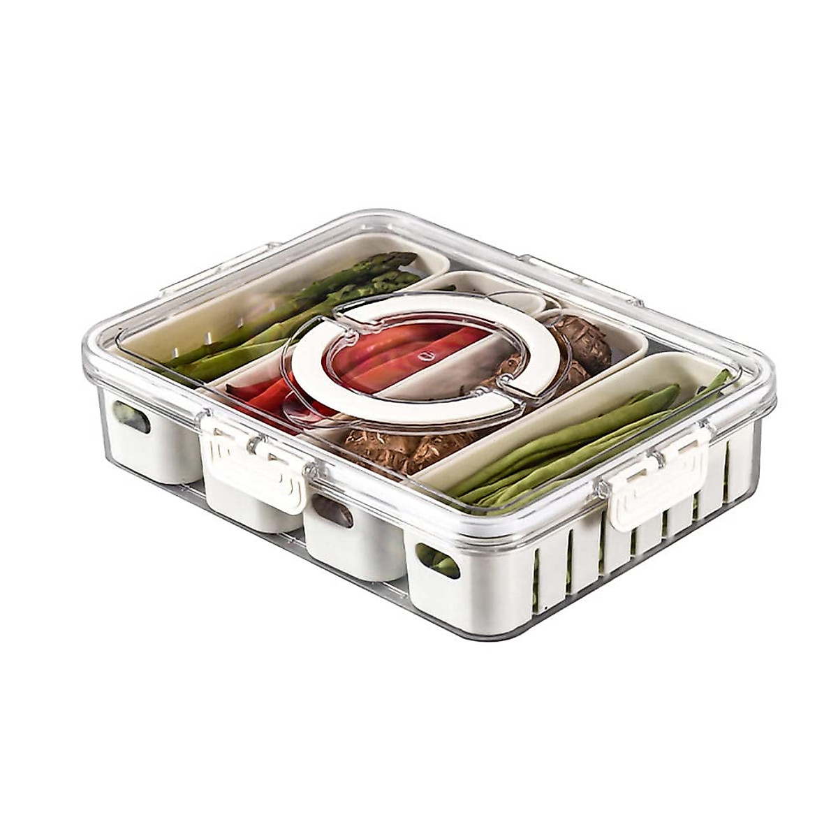 RUDINO,Fridge Organizer,Fridge Storage,Fridge Organizers And Storage Clear,Fridge Organization,Fridge Storage Containers,Stackable With Lid For Fruit,Refrigerator Tissue,Vegetables,Food And Beverages.