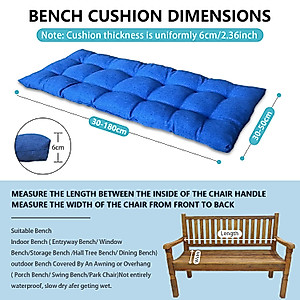 Lsjoaw Outdoor Bench Cushion 39X12X2.36in Garden Bench Seat Cushion Patio Furniture Cushions Non Slip Tufted with Two Straps for Dining Swing Loveseat Indoor Bench Seat Pads,Color#21