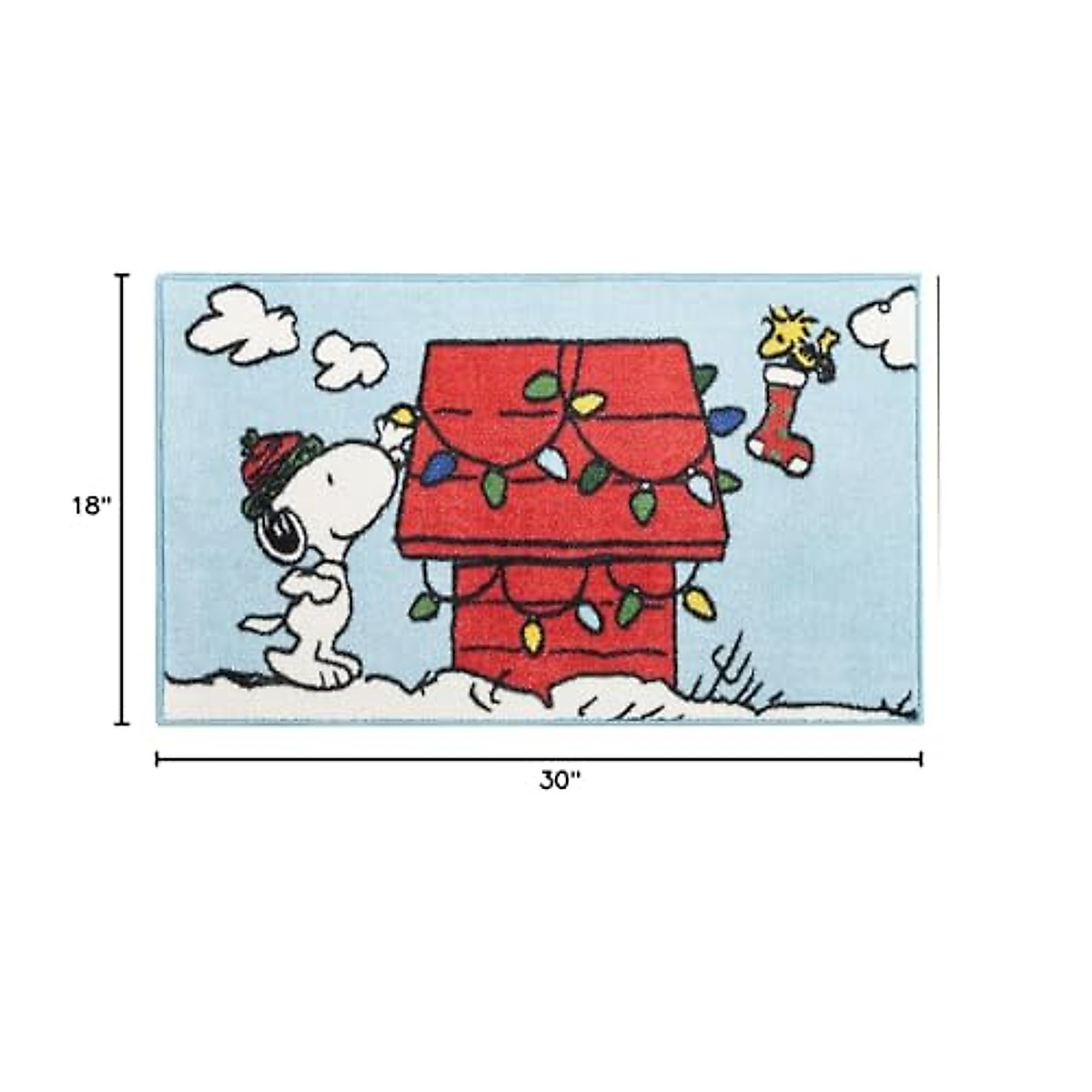 Peanuts Nourison Dog House Accent Rug 18"x30" Washable, Polyester, Non-Skid Back