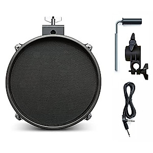 Alesis Surge 8 inch Mesh Drum Pad with Clamp and Silverline Audio 10ft Trigger Cable Bundle [Compatible with Roland/Yamaha/Simmons/Ion]