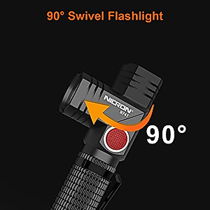 NICRON B74T LED Twist Flashlght 700 Lumen with Red Light Magnetic Rechargeable Waterproof for Fishing Night Walking