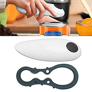 Touch Can Opener Battery Operated, Ergonomic Knob Electric Can Opener Safe Cut Environmental Protection for Cooks Housewives Elderly for Dining