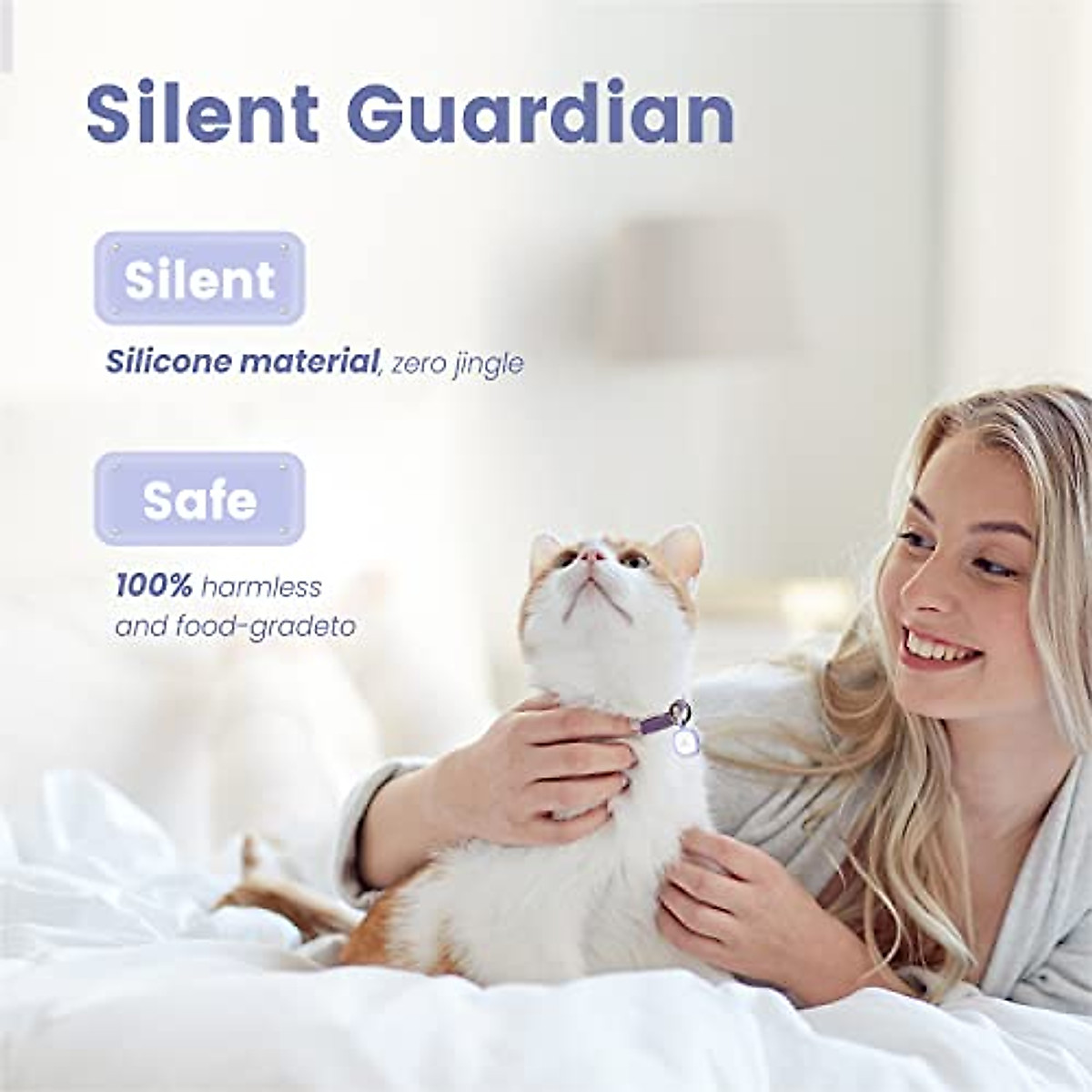 Pawaii QR Code Pet ID Tag, Silent Silicone Dog ID Tag, Modifiable Pet Online Profile, Free Online Pet Page Emergency Contact, Scan QR Receive Instant Pet Location Alert Email, 1Pack (Purple)