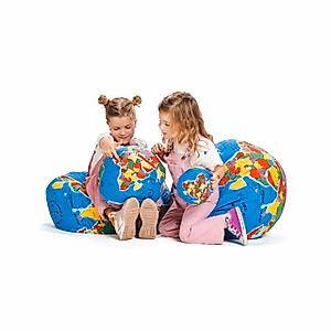 Hugg-A-Planet Pocket Earth with Moon Soft Plush Globe for Learning | for Kids, Teens, Adults, Teachers, and Parents | Educational Toy | Labels of The Earth and Moon |