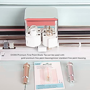 Premium Fine Point Blade Replacement for Cricut Maker 3/Maker/Cricut Explore 3/Air 2/Air/One, OVAN 2 pcs Fine Point Blades Use with Gold/Silver Fine Point Housing for Cutting Thin to Medium Materials