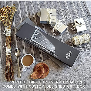 Rocky Barn Magnetic Knife Holder for Wall, Modern Transparent Magnetic Knife Strip Bar Rack, Magnet Knife Hanger, Kitchen Knife Utensil and Tool Storage, Magnetic Kitchen Wall Organizer, 12,6x3 inch