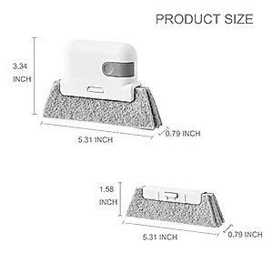 Cleaning Window Brush with Crevice Brush, Window Sill Cleaner Tool-Creative Door Window Groove Cleaning Brushes,Hand-held Crevice Cleaner Tools for All Corners and Gaps-4PCS