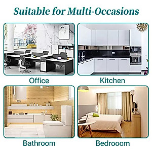 NiamVelo 13 Gallon Kitchen Trash Can Bathroom Trash Can Automatic Sensor Stainless Steel Trash Can Garbage Can with Lid by 4xC Batteries for Kitchen, Bathroom,Rest Room,Office, White