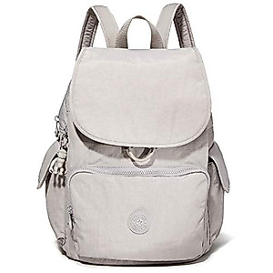 Kipling Women's City Pack Backpack Handbag, Grey Grey, 18.5x32x37 cm (LxWxH)