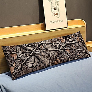 Tamengi Body Pillow Cover, Hunting Camouflage Pattern 8 Pillow Cover, Long Pillowcase with Zipper Closure, Bedding Bedroom Decor Home Gift