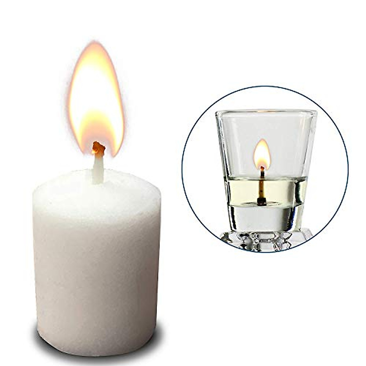 Ohr 4 Hour Neironim Candles - Shabbat and Small Votive Wax Candle - 72 Count