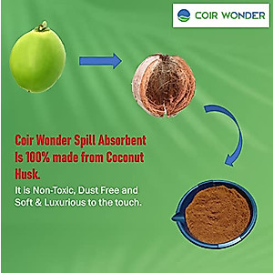 Coir Wonder 3-in-1 Oil Absorbent, Paint Hardener & Sweeping Compound – 15 Liter (15.9 Quarts) – for Oil, Biohazard, Body Fluid Spill Kit – Coco Husk Granules – Absorbing More Than Clay Litter & Mats