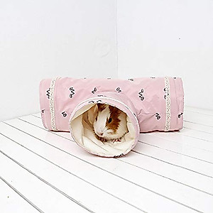 Chinchilla Guinea Pigs Tunnel Tube,Hedgehogs Dutch Rats Small Animal Pet Bed Toy Pet Supplies Hiding Cave Hamster Tunnel Playing Tube(Blue 3 Way)