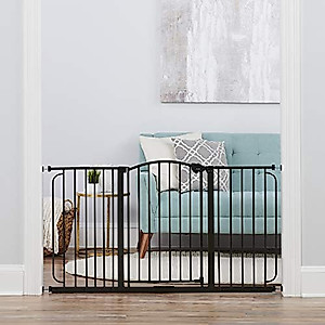 Regalo 58-Inch Home Accents Super Wide Walk Through Baby Gate, Includes 4-Inch, 8-Inch and 12-Inch Extension, 4 Pack of Pressure Mounts and 4 Pack of Wall Cups and Mounting Kit