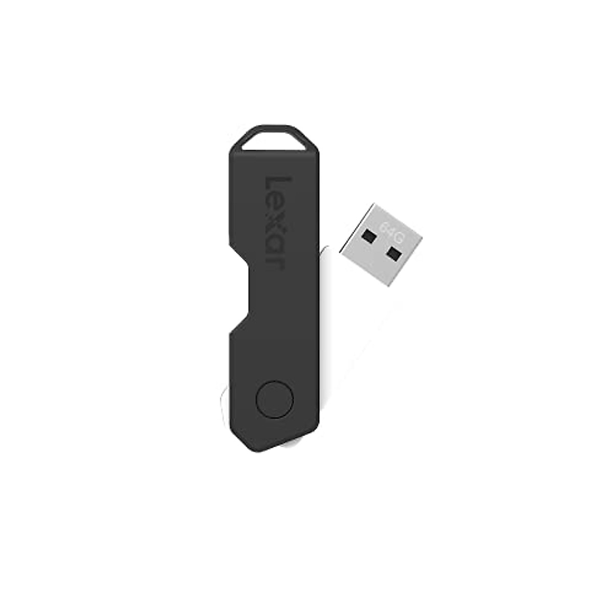 Lexar JumpDrive TwistTurn2 64GB USB 2.0 Flash Drive, Black (LJDTT2-64GABNABK)