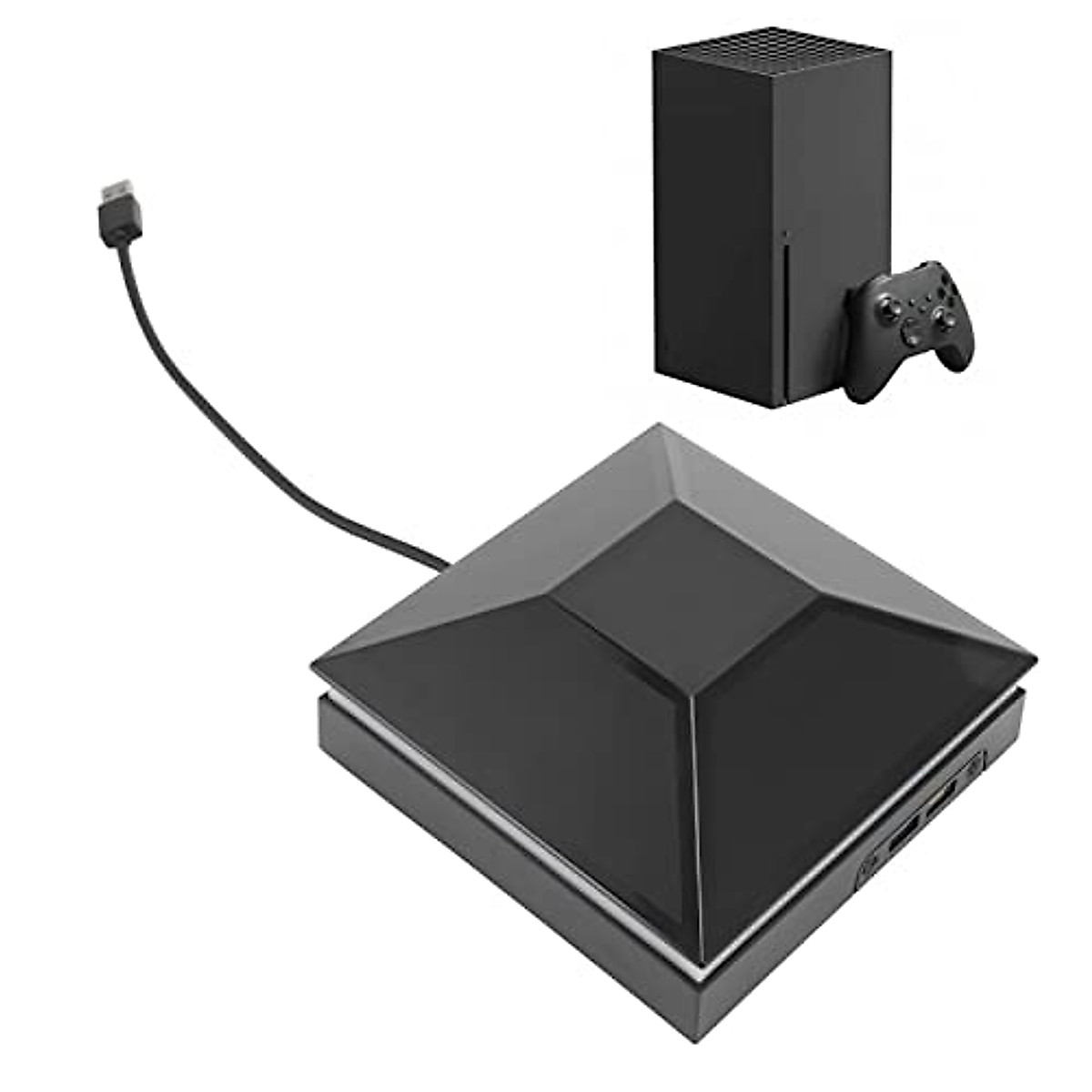 Console Cooling Fan Cooling Fan 3 Wind Speeds Colorful Light Touch Switch with LED Light Bar 3 USB Ports for Console