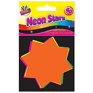 Artbox 7.5x7.5cm Fluorescent Stars (Pack of 60)