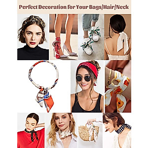 kcctoo 10Pack Scarf Bags for Women Handbag Scarfs Band Hair Neck Scarves Fashion Gifts