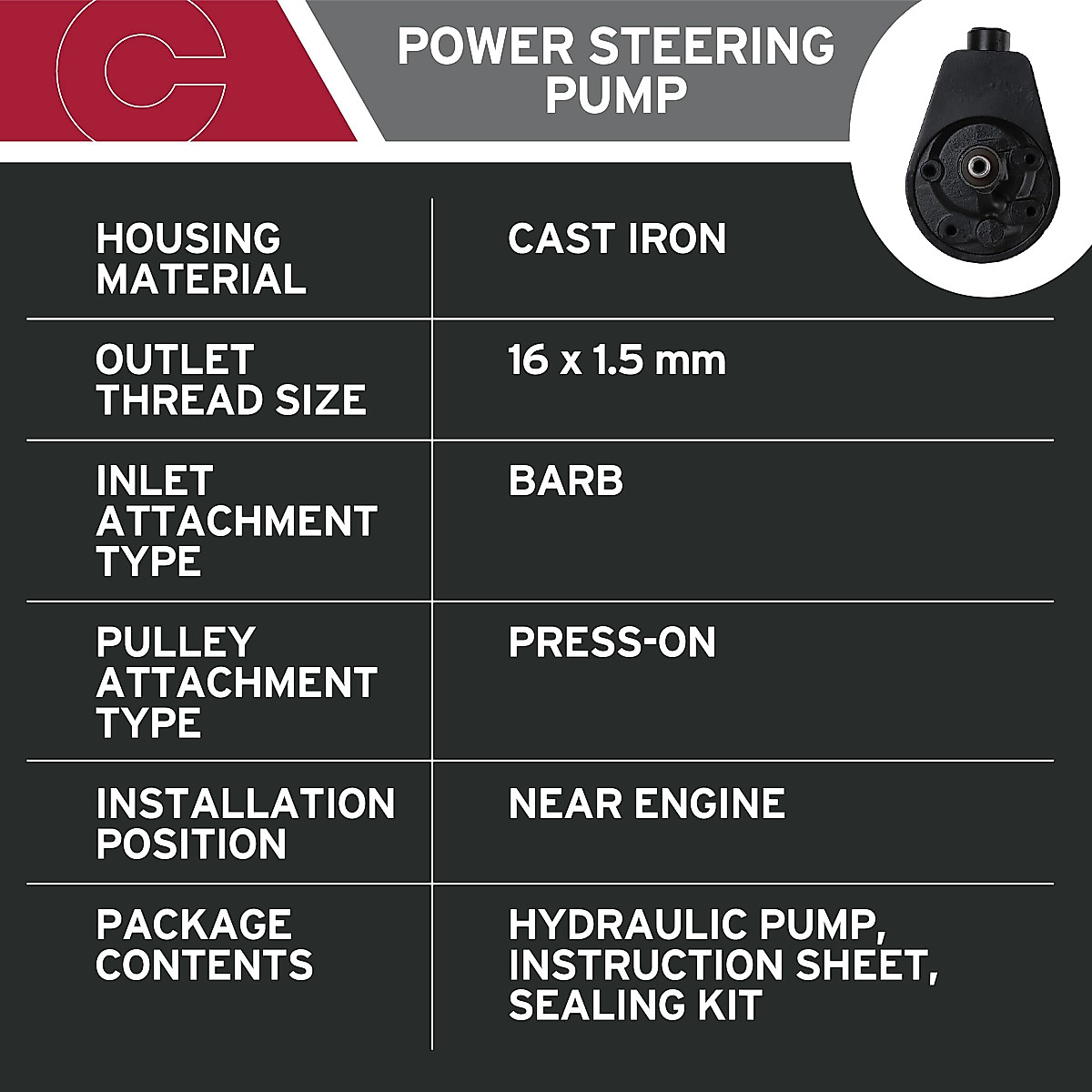 Cardone 20-7878 Remanufactured Power Steering Pump with Reservoir (Renewed)