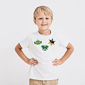 9 Pcs Toy Inspired Iron on Patches Cute Cartoon Movie Sew on Embroidered Applique Decorative Repair Patch Emblem DIY Crafts Projects for Clothing Jacket Jeans Pants Dress Backpack Hat Gift