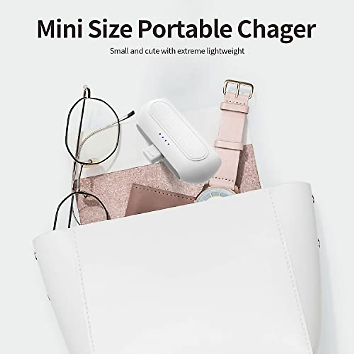 TQGX Small Portable Charger 4800mAh Ultra-Compact Cordless Fast Charger Mini Battery Pack Compatible with iPhone 14/13/12/11/8/7/6/XR/XS Max/Pro Max/AirPods