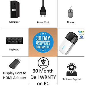 Dell Optiplex 7010 USFF Desktop Computer with Intel i5-3470S Upto 3.6GHz, HD Graphics 2500 4K Support, 16GB RAM, 1TB SSD, DisplayPort, HDMI, DVD, AC Wi-Fi, Bluetooth - Windows 10 Pro (Renewed)