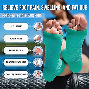 SB SOX Plantar Fasciitis Compression Socks for Women & Men - Best Arch Support for All Day Wear - Relief for Heel Pain and Night Splint Comfort (Black, Small)