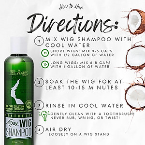 AllDay Synthetic Wig Spray (8 oz) & Wig Shampoo (8 oz) Bundle | Cleanse, Extend, Revitalize, Refresh, Soften, Hydrate, Detangle Wigs & Hairpieces | Grape Scent